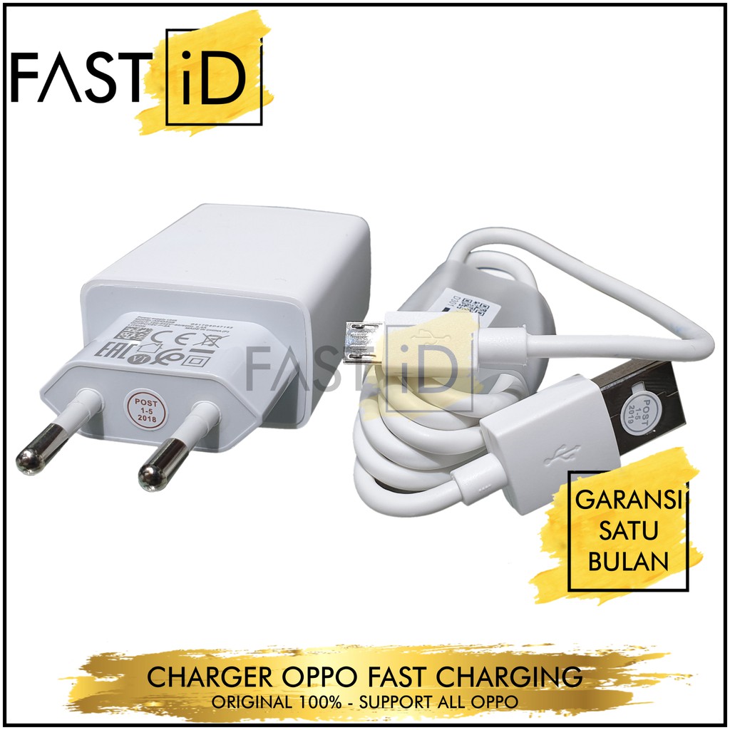 CHARGER OPPO ORIGINAL FAST CHARGING 5V 2A AK933GB F3 F1S F5 F7 F9 ...