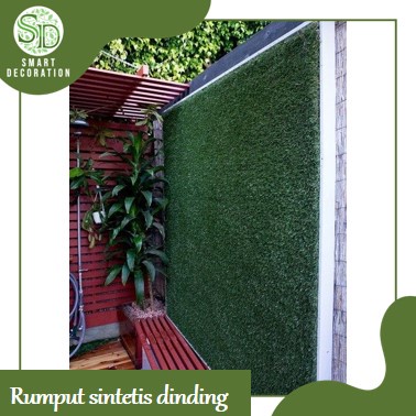 Jual Rumput Sintetis Dinding 2 Meter Tebal Rumput Sintetis 1cm di ...