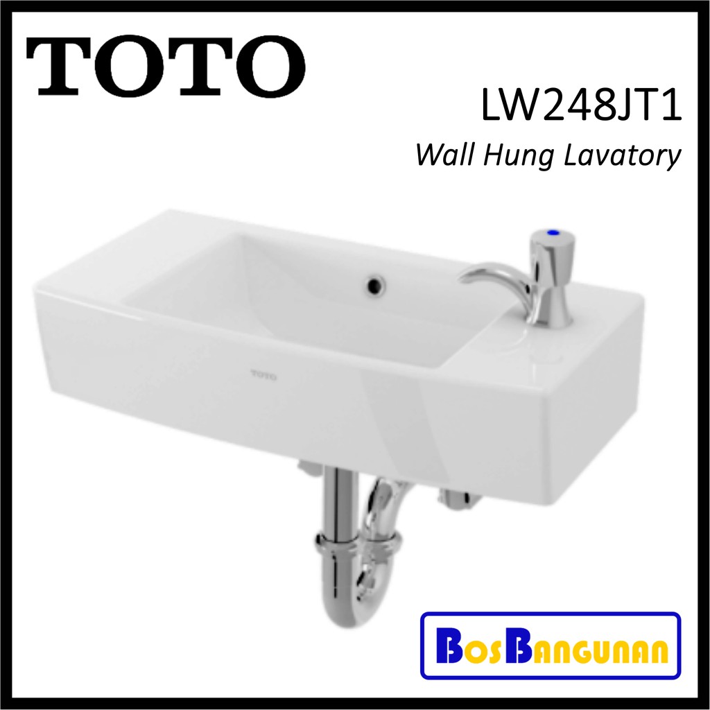 Jual Wastafel Gantung TOTO LW 248 JT1 / Wall Hung Lavatory TOTO LW248JT1 / Wastafel TOTO ...