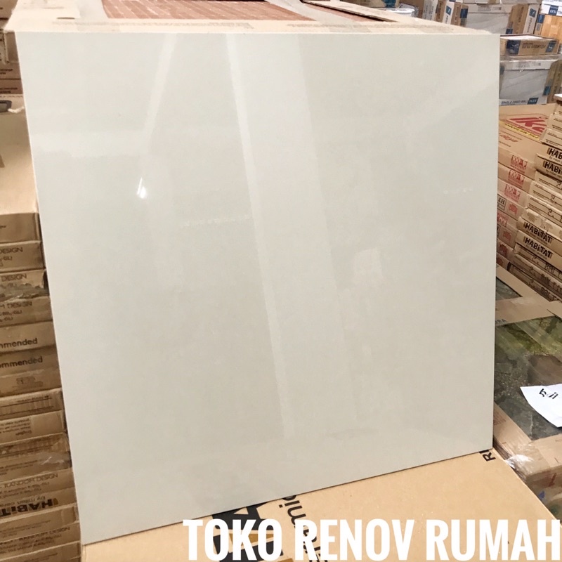 Jual granit 60x60 cream polos GLOSSY/ granit lantai cream polos/ granit cream polos ceranosa ...