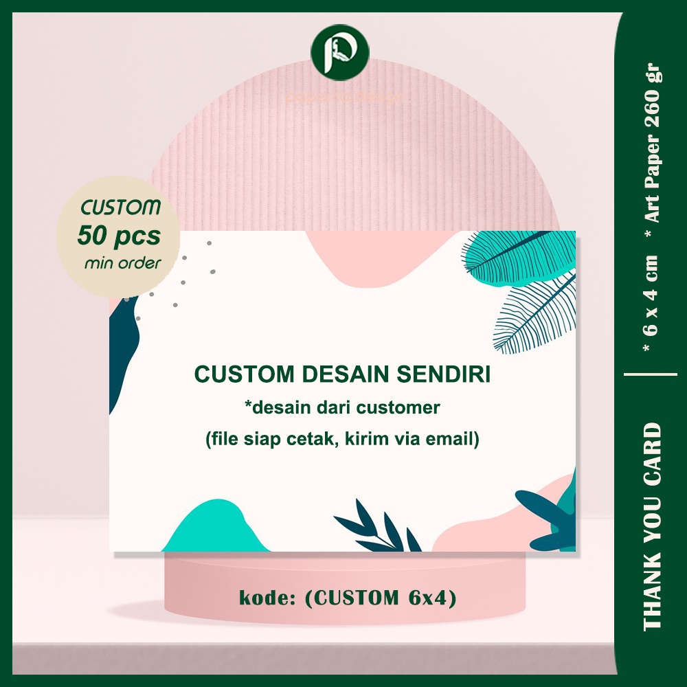 Jual Thank You Card | Thanks Card | Kartu Ucapan Terima Kasih | CUSTOM ...