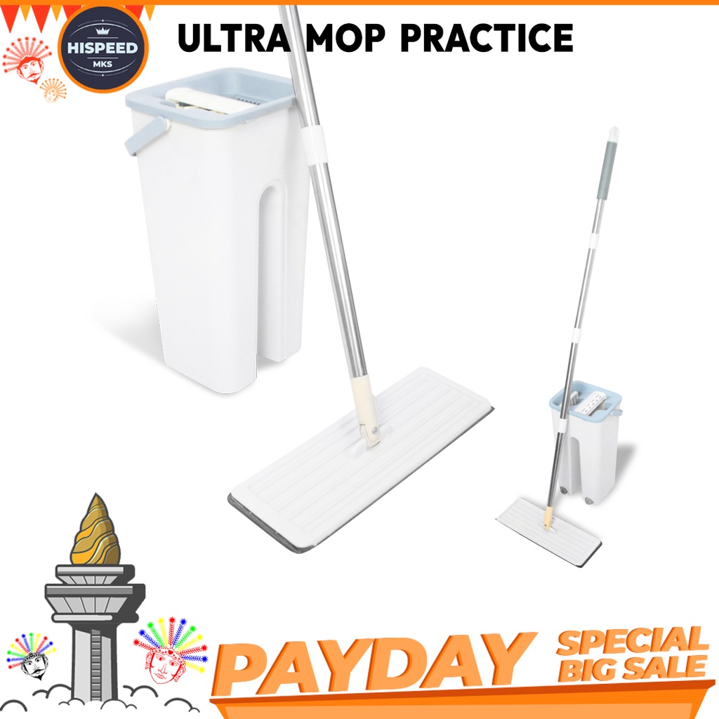 Jual Alat Pel Lantai Praktis Ultra Mop Flat Pengepel Otomatis 360 ...