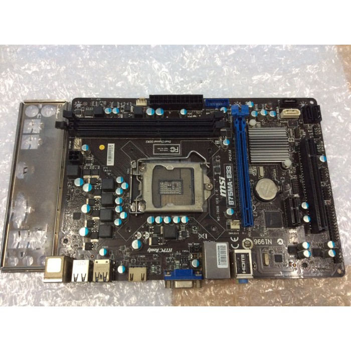 Jual MAINBOARD B75 MSI B75MA-E33 USB 3.0 HDMI LGA 1155 DDR3 | Shopee ...