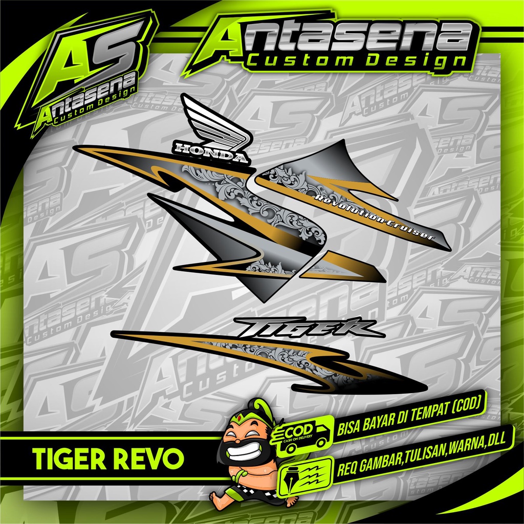 Jual Striping Tiger Revo Tirev Racing Stiker Motor Variasi Honda Tiger ...
