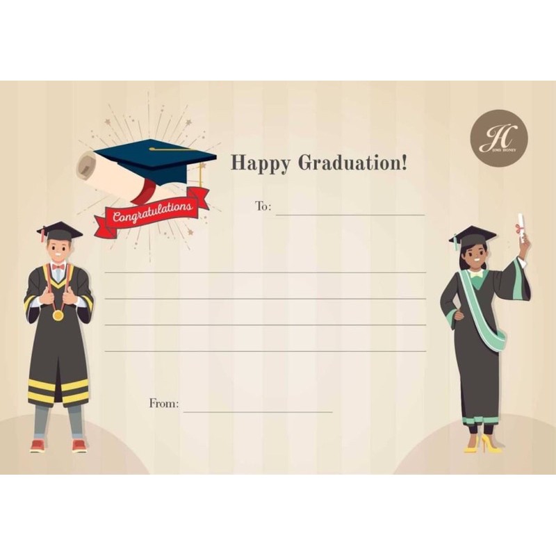 Jual Kartu Ucapan Selamat Wisuda (Graduation Card) Jimshoney | Shopee ...