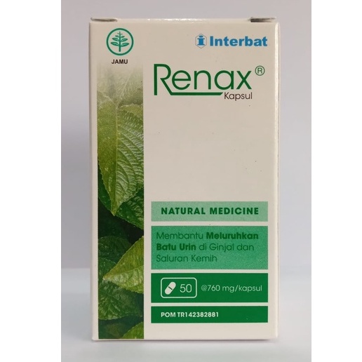 Jual KEMASAN BARU!! RENAX ISI 50 KAPSUL - Mengatasi batu ginjal obat ...