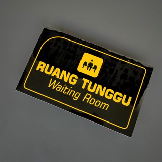 Jual Stiker Ruang Tunggu Vinyl | Stiker Penanda Ruang Tunggu | Shopee ...