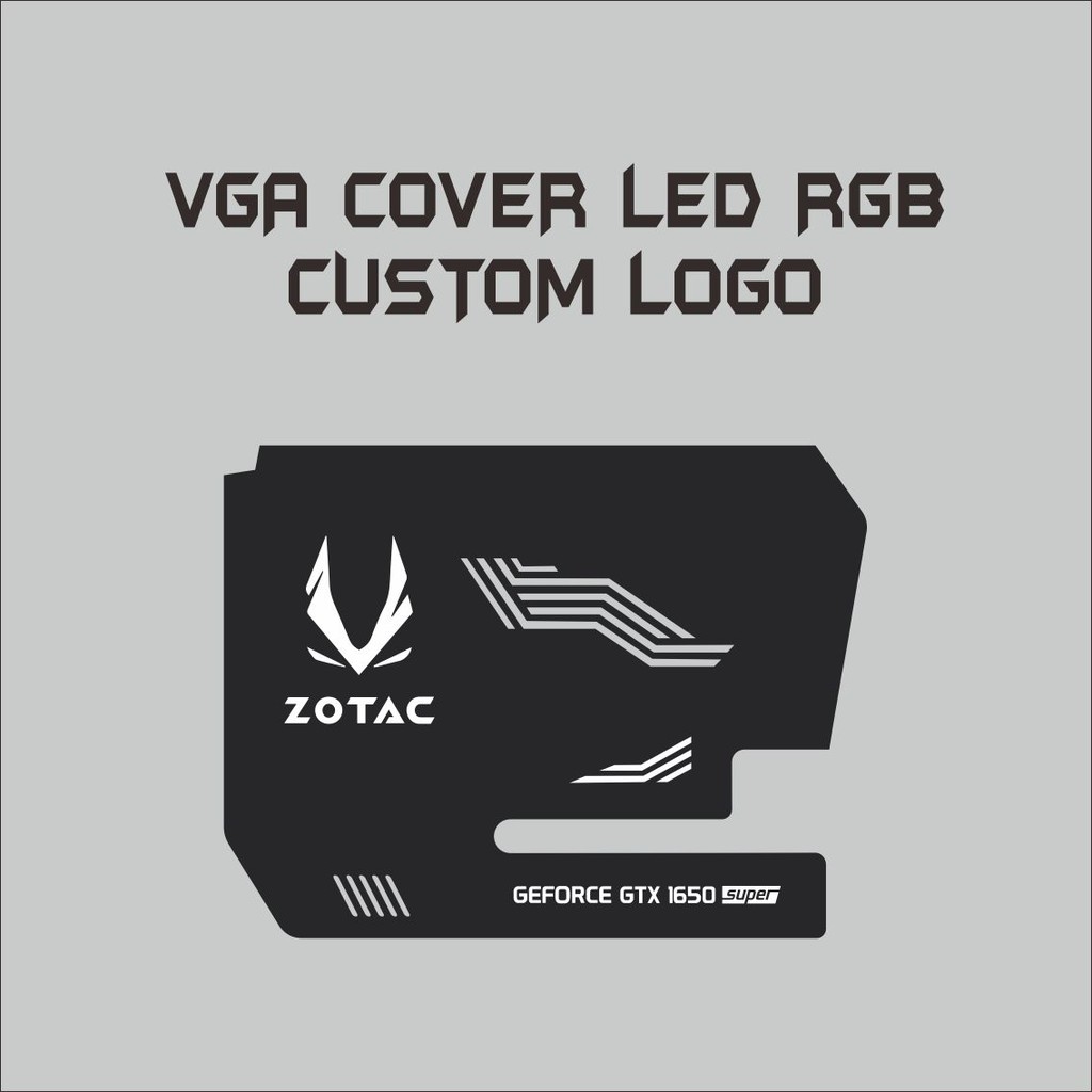 Jual VGA COVER GPU BACKPLATE LOGO CUSTOM LED RGB | Shopee Indonesia