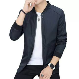 Jual jaket laki laki kain katun taslan orginal | Shopee Indonesia