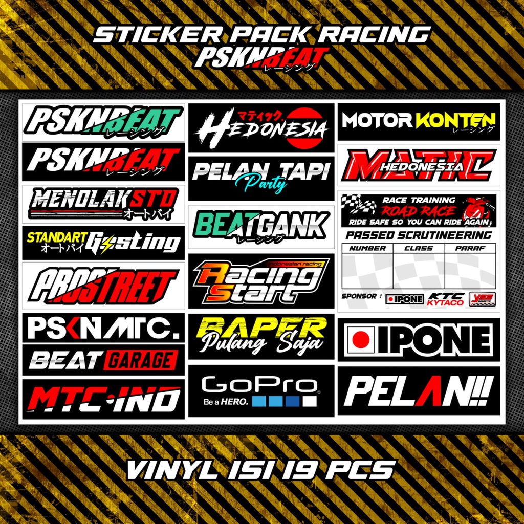 Jual Stiker Racing Pack Sticker Variasi Motor | Shopee Indonesia