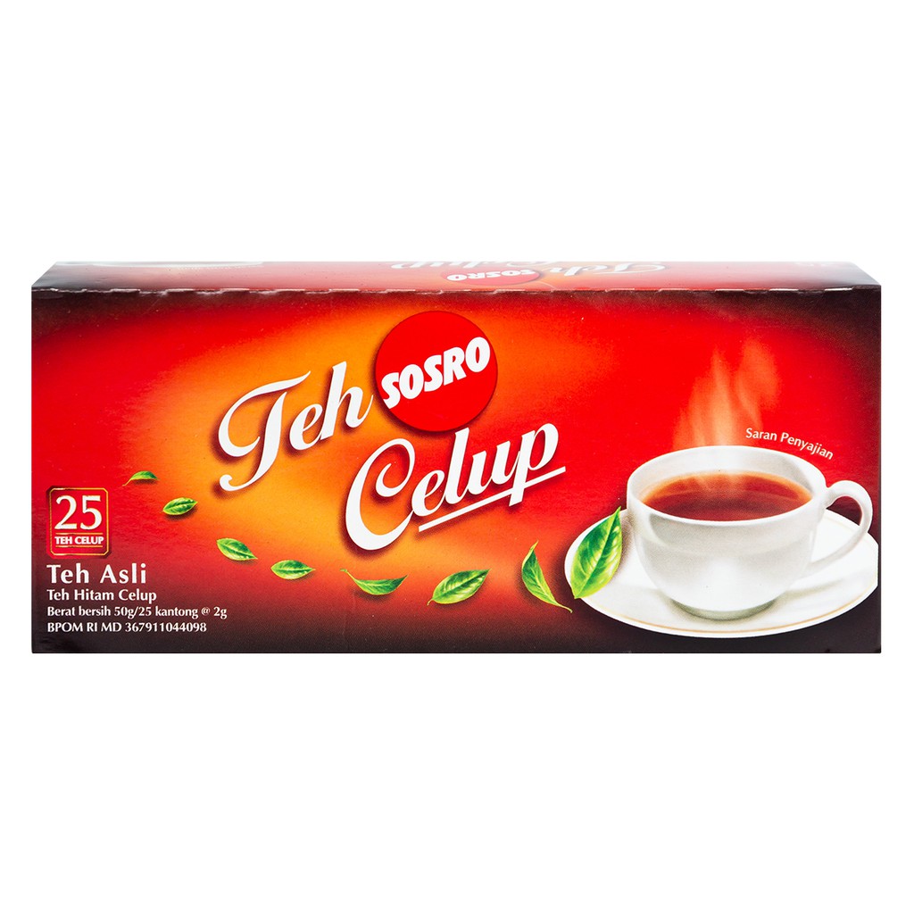 Teh Celup Sosro 25 Bags - Teh Hitam berkualitas - Tea Bag | Shopee ...
