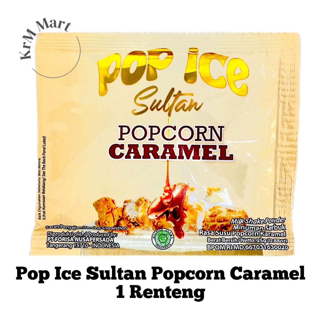 Jual Pop Ice Sultan Popcorn Caramel 1 renteng renceng es karamel ...