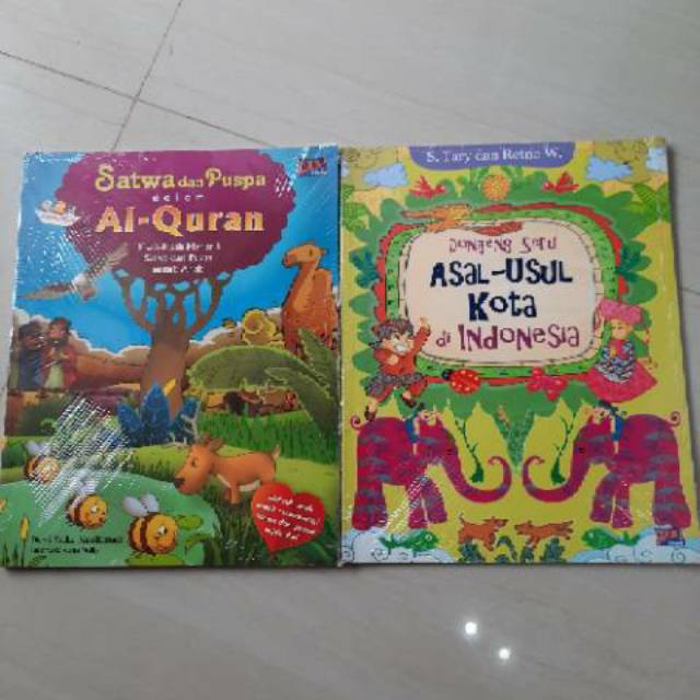Jual Buku anak Dongeng asal usul kota dan satwa puspa dalam al-quran | Shopee Indonesia