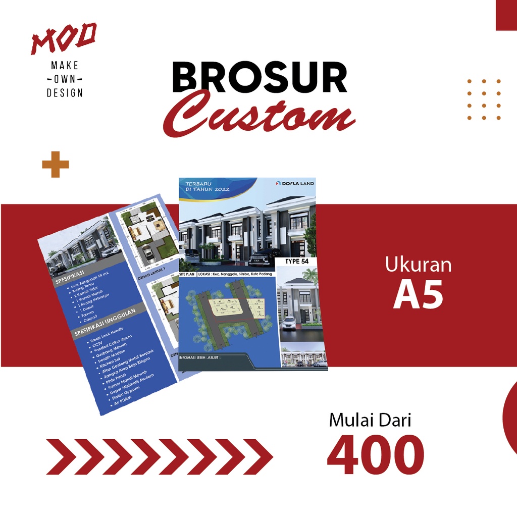 Jual CETAK BROSUR A5 | FREE DESIGN | BROSUR CUSTOM | Bahan Art Paper ...