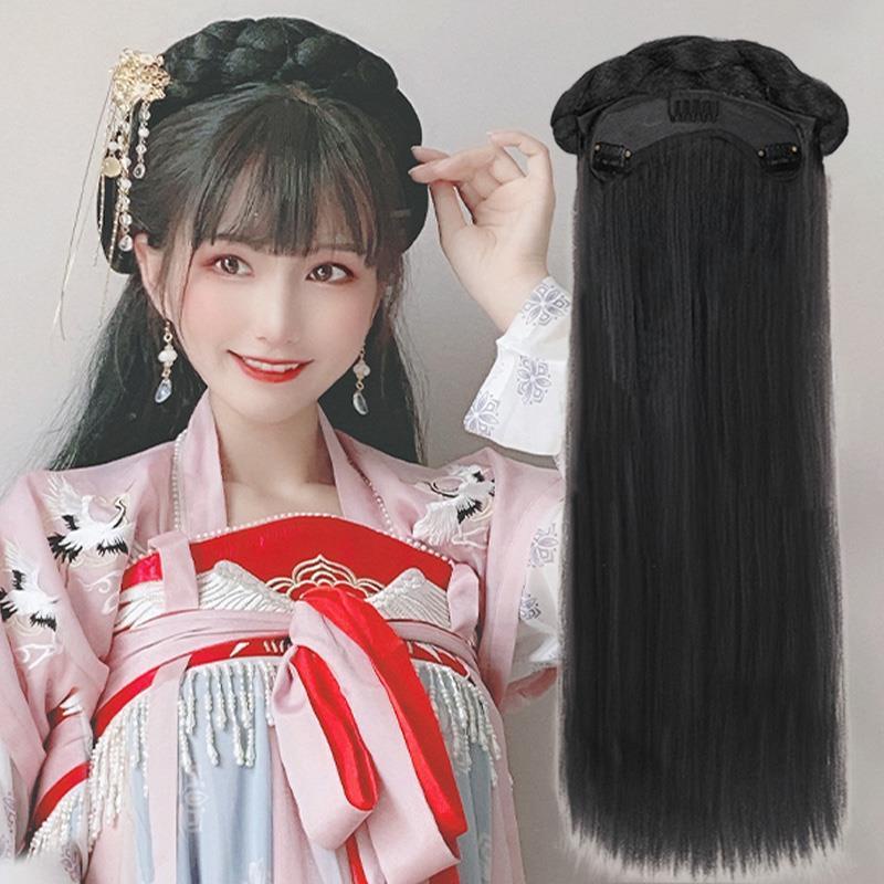 Jual Ancient Chinese Costume Wig integrated hair hoop hair bun ball ...