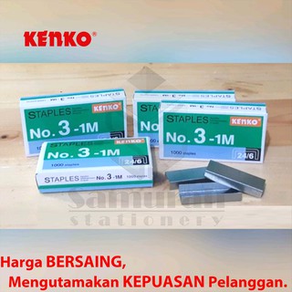 Jual Isi Staples Kenko No. 3 Per Box Isi 20 Pak Kecil / Refill Stapler no 3 / isi Stepler Besar ...