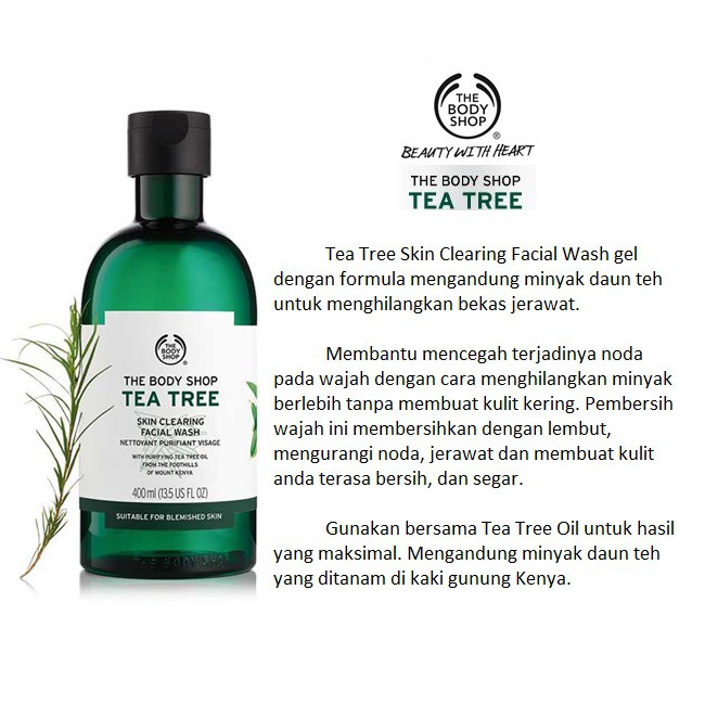 ASLI Tea tree Facial Wash 400ml | Shopee Indonesia