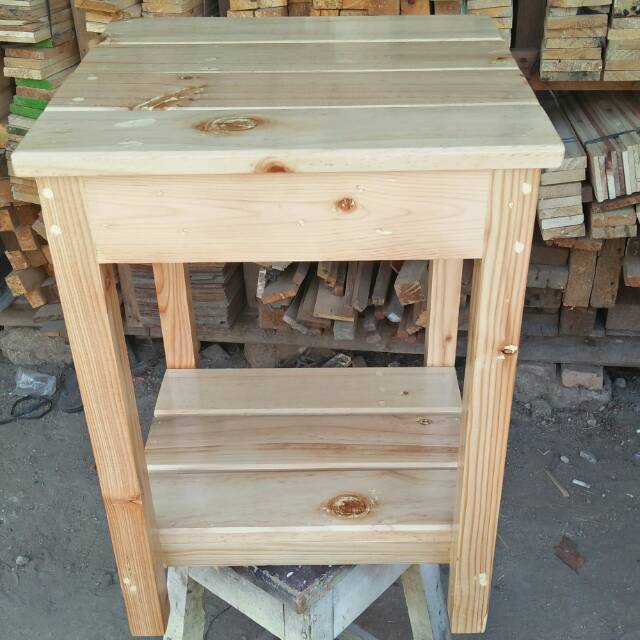 Jual Meja dispenser kayu galon megicom | Shopee Indonesia