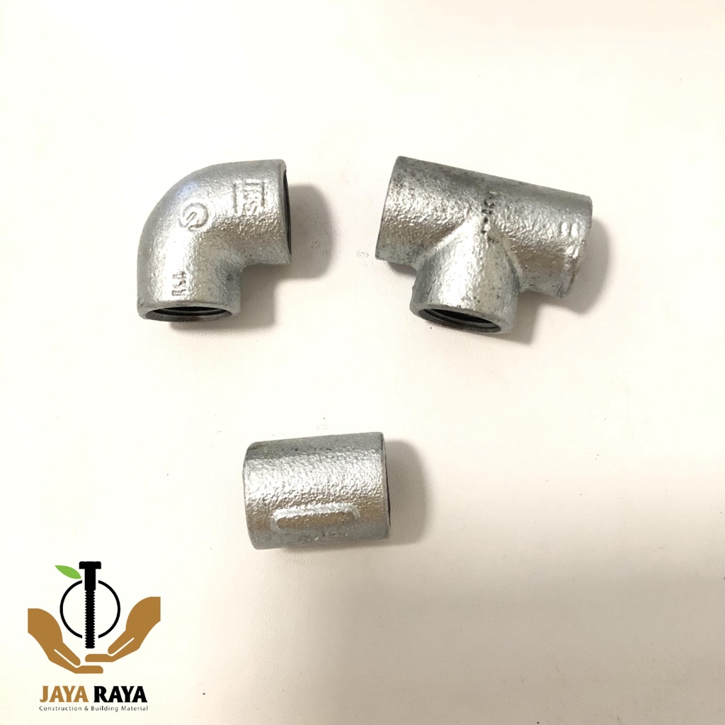 Jual SAMBUNGAN BESI/FITTING PIPA BESI GALVANIS 1/2 DIM DRAT DALAM ...