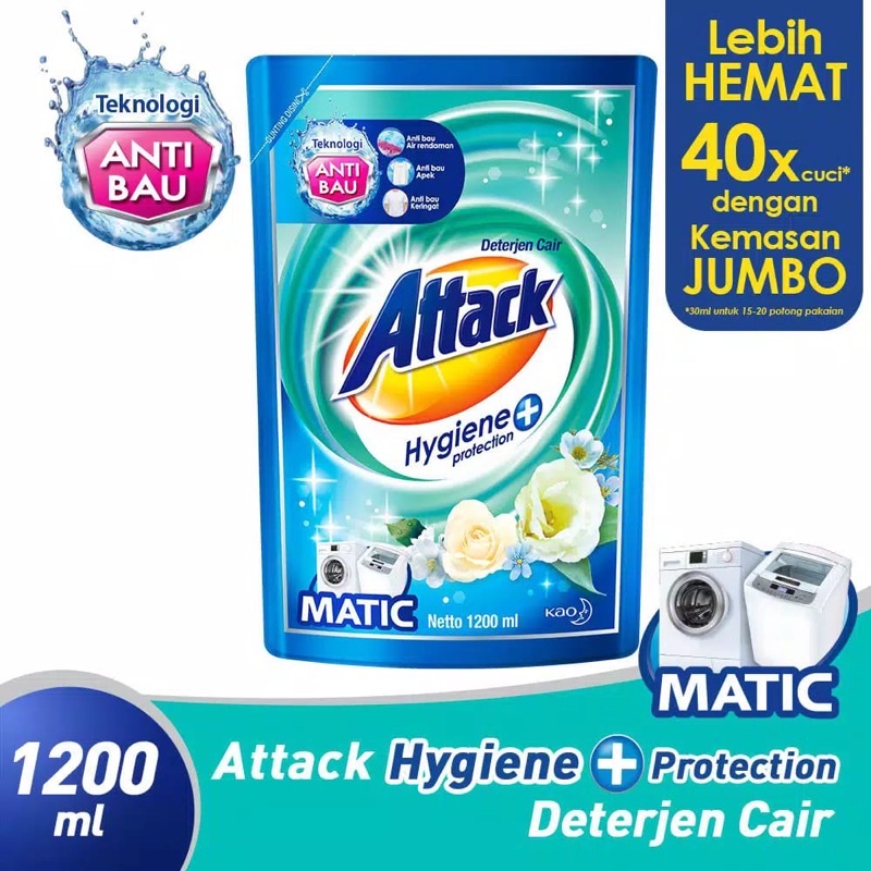 Jual ATTACK DETERJEN LIQUID 1200Ml | Shopee Indonesia