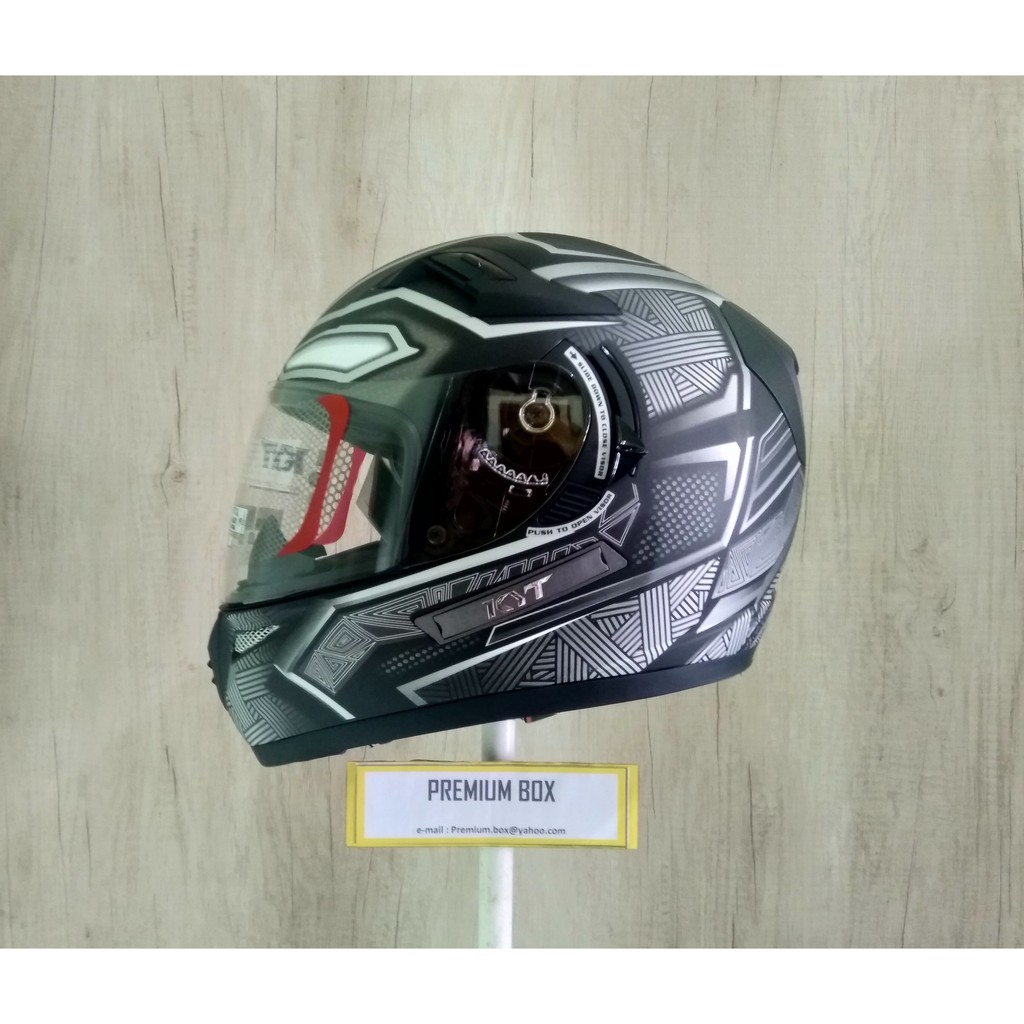 Jual KYT K2 RIDER BLACK PANTHER Seri 1 - Black Silver / helm type ...