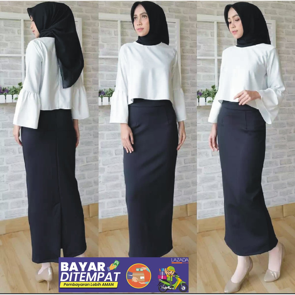 Jual Rok Span Panjang | Rok Wanita Panjang | Rok Hitam Wanita Panjang ...