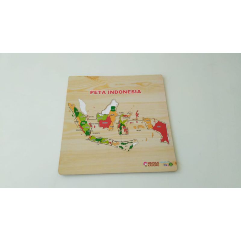 galeri tigaH puzzle besar Peta Indonesia Garuda Pancasila mainan kayu ...