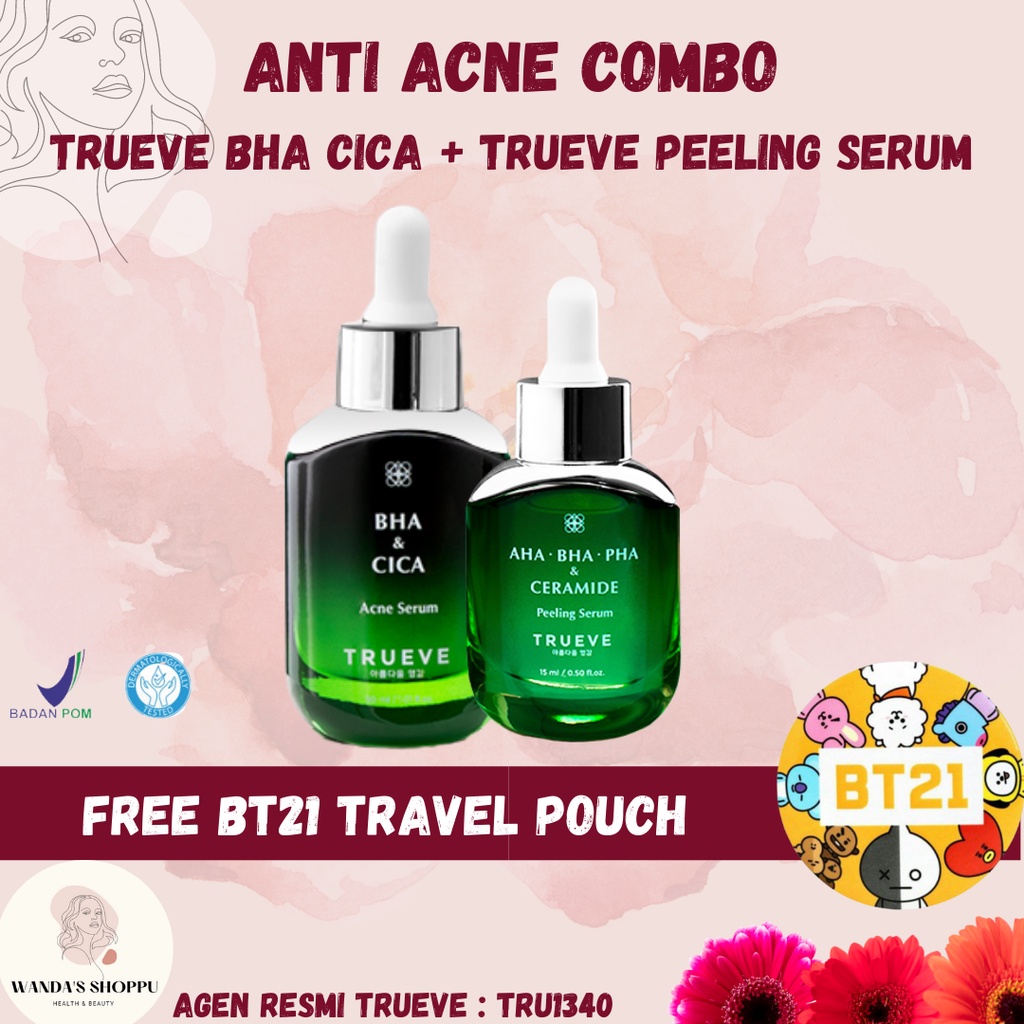 Jual TRUEVE ANTI ACNE COMBO (TRUEVE BHA CICA & PEELING SERUM) | Shopee ...