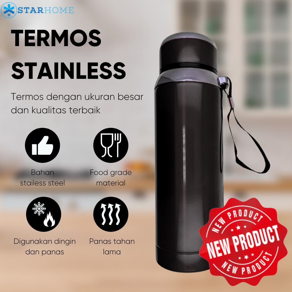 Jual Tumbler Tahan Panas StarHome Termos Panas Dingin Tumbler Botol Minum Tahan Panas 600ml ...