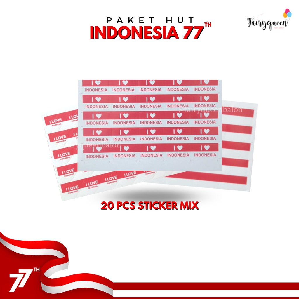 Jual Sticker Merah Putih / Tempelan Pipi / Stiker Bendera Merah Putih ...