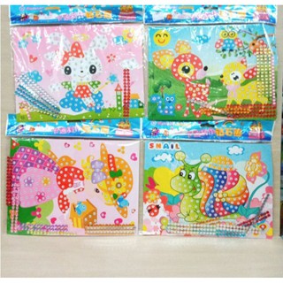 Jual Mainan Anak Tempel Manik stiker manik diamond Mainan tempel stiker ...