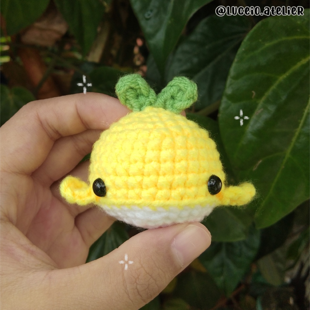 Jual Gantungan Kunci / Keychain Crochet Whale | Small Lemon Whale | Boneka Rajut Paus (Amigurumi ...
