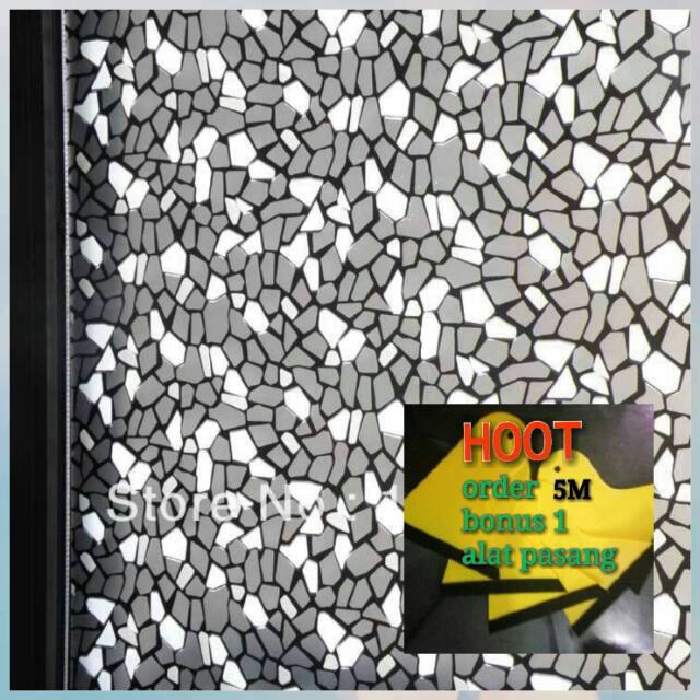 Jual STICKER KACA MOTIF BATU | Shopee Indonesia