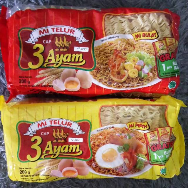 Jual MI TELUR CAP 3 AYAM 200 GR | Shopee Indonesia