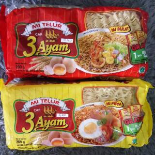 Jual MI TELUR CAP 3 AYAM 200 GR | Shopee Indonesia