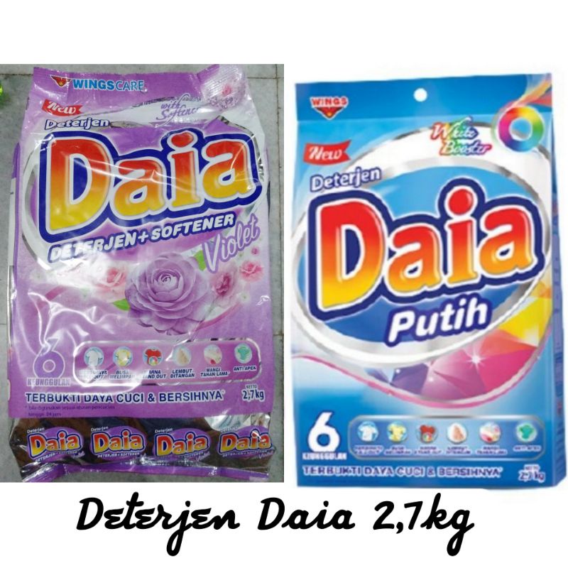 Jual Daia Powder Detergent Violet Bag 2,7 kg Indonesia|Shopee Indonesia