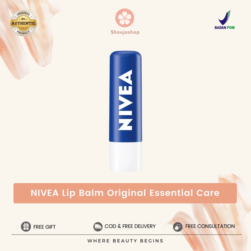 Jual NIVEA Lip Balm Original Essential Care | Lipbalm Nivea | Nivea Lip ...