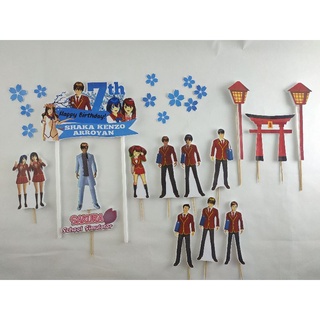Jual cake topper sakura school simulator / tusuk cupcake sakura school ...