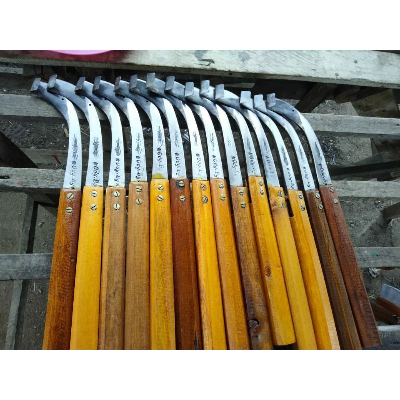 Jual pisau sadap karet gagang kayu Indonesia|Shopee Indonesia