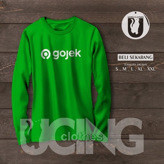 Jual Kaos Baju Gojek Logo Lengan Panjang Kaos Perusahaan -JP | Shopee ...
