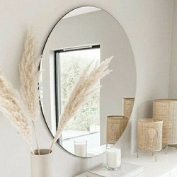 Jual Kaca Cermin Bulat Aesthetic Langsung Tempel Tebal 2MM / Kaca ...