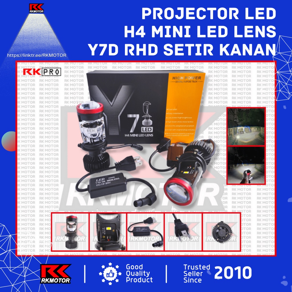 Jual Lampu LED Mini Projie H4 50 Watt Y7D Cut Off RHD Setir Kanan ...
