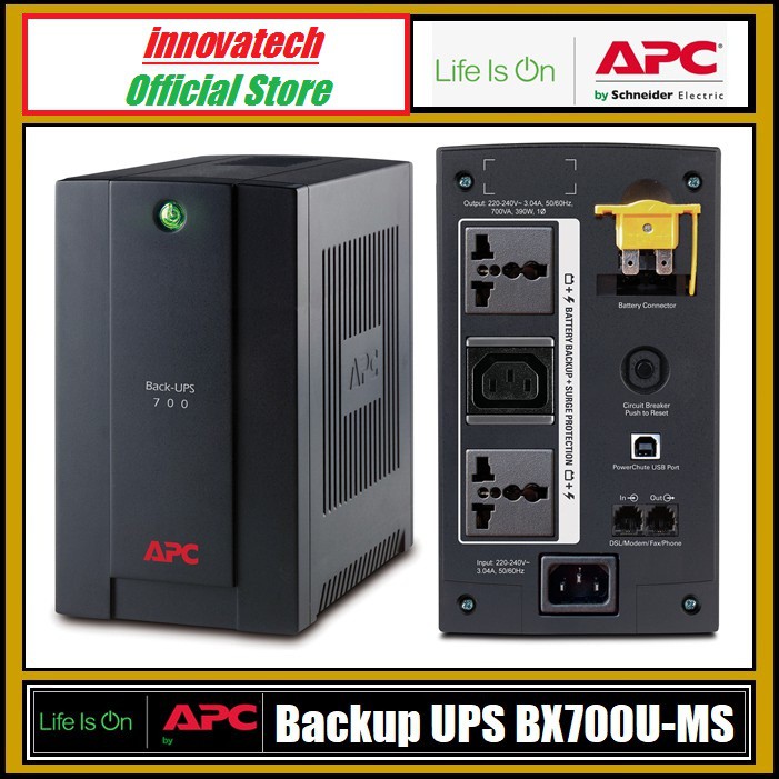 Jual UPS APC BX700 BX700UMS BX700U-MS 700VA 390WATT | Shopee Indonesia