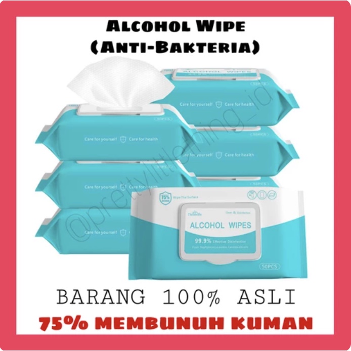 Jual ALCOHOL WIPES MEI SHI YU 50 Lembar - TISU BASAH Alcohol 75% ...
