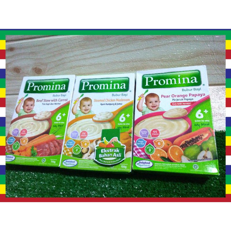 Jual PROMINA BUBUR BAYI 6+ PROMINA BEEF WORTEL AYAM KAMPUNG JAMUR ...