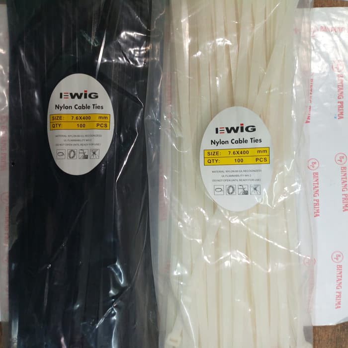 Jual Kabel Ties / Kabel Tis Uk. 40cm Tebal 7.6mm Warna Hitam / Putih ...