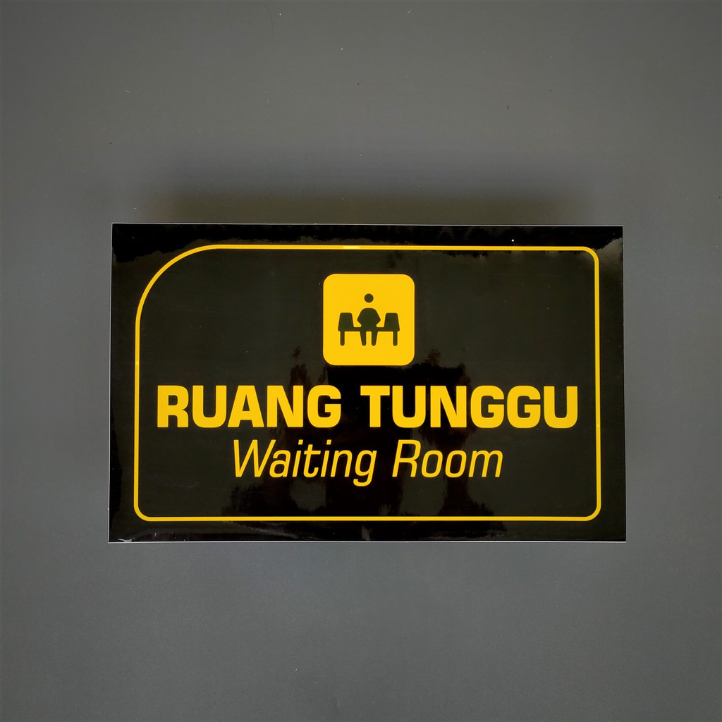 Jual Stiker Ruang Tunggu Vinyl | Stiker Penanda Ruang Tunggu | Shopee ...
