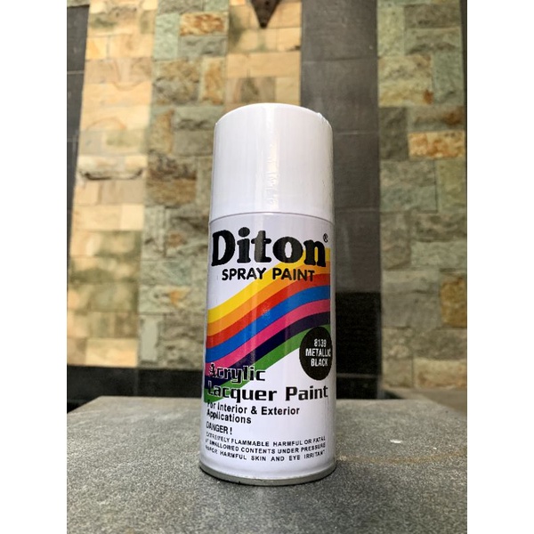 Jual Pilox pylox pilok cat semprot DITON 300cc 300 Cc Warna black hitam ...