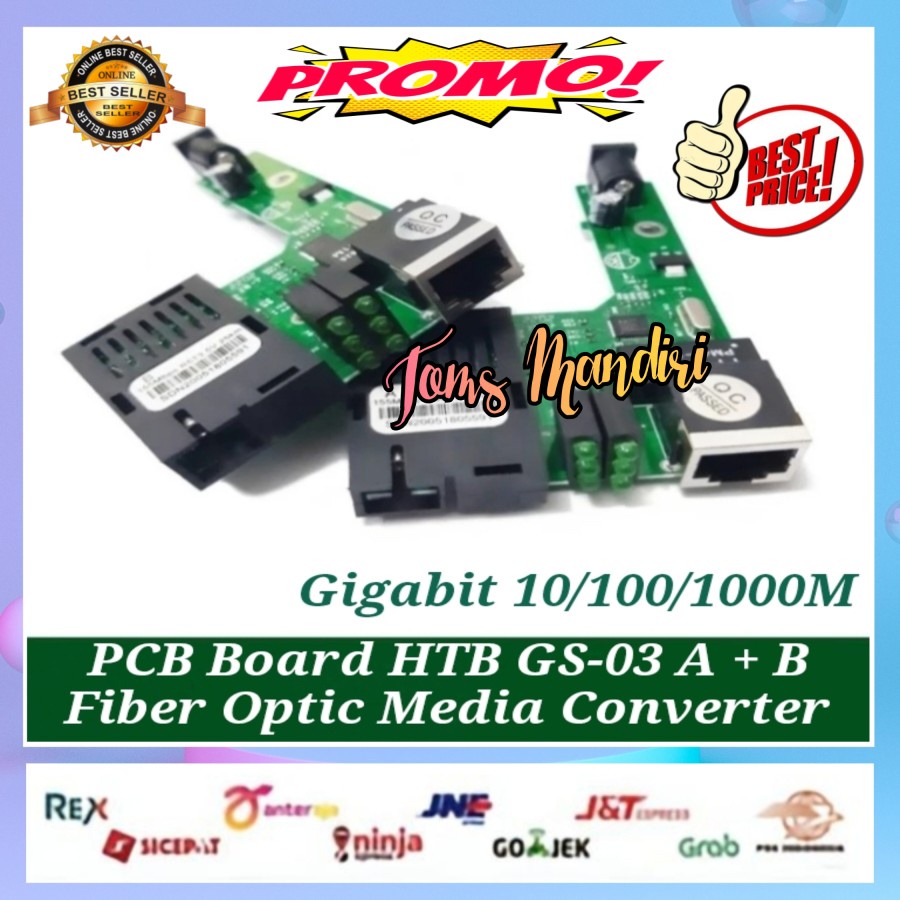 Jual PCB Board Netlink HTB GS-03 A+B Fiber Optic Media Converter ...