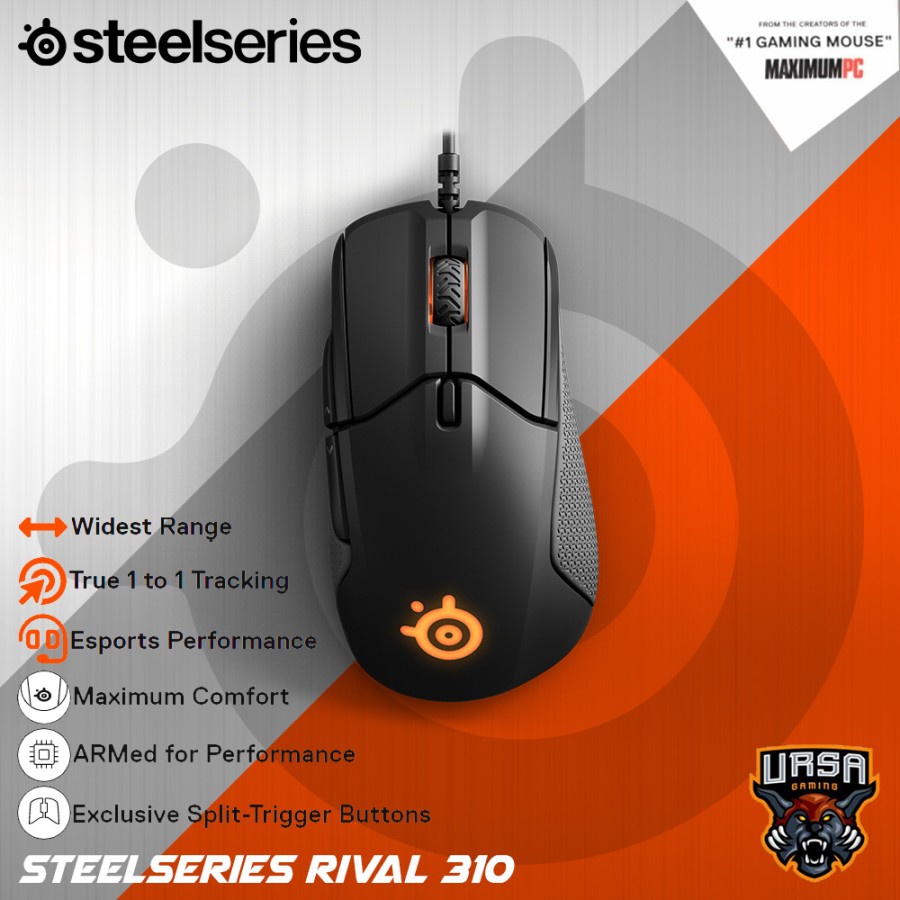 Jual Mouse SteelSeries Rival Black 310 TrueMove3 Custom Sensor - Gaming ...